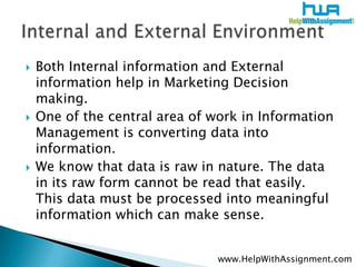 Significance of information in marketing | PPTX