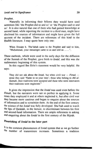 Significance of isnad_-_mustafa_azmi | PDF