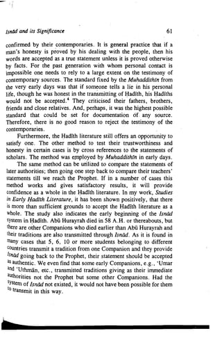 Significance of isnad_-_mustafa_azmi | PDF