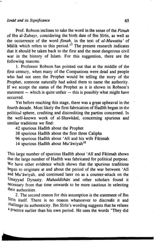 Significance of isnad_-_mustafa_azmi | PDF