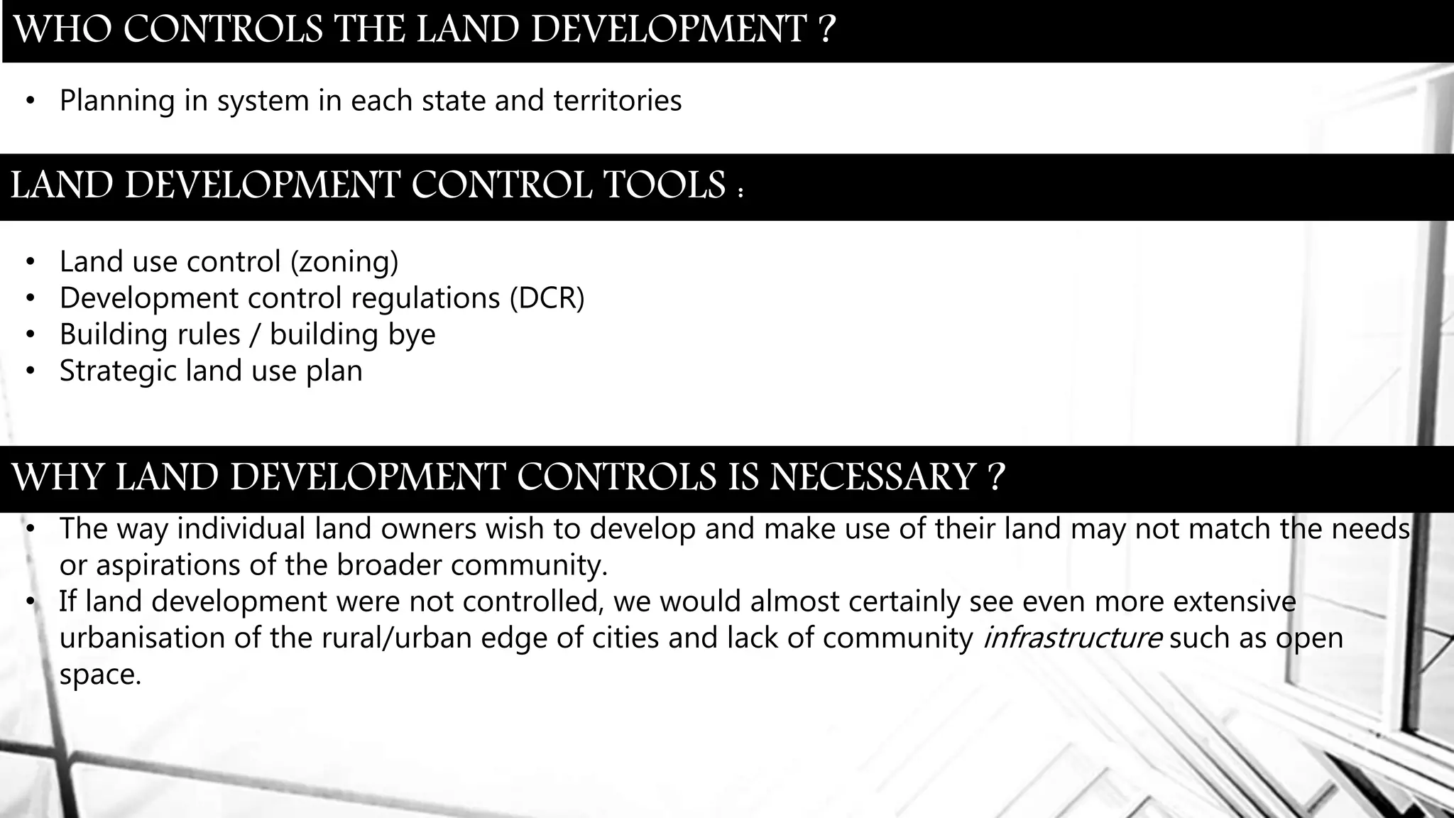 Significance of land development control | PPTX