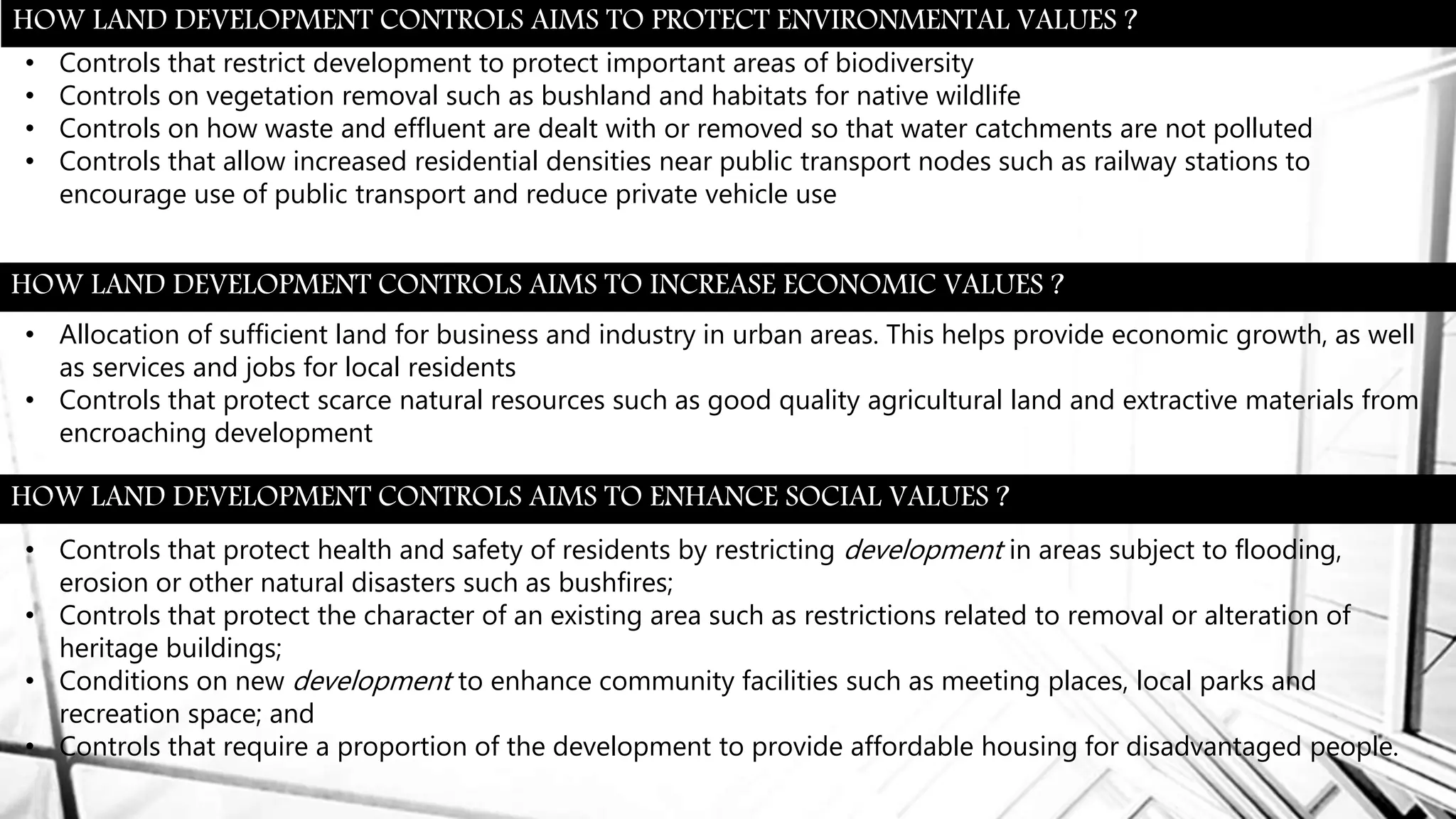 Significance of land development control | PPTX