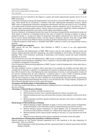 Significance of material planning, production control in actualization of organization aims and ...