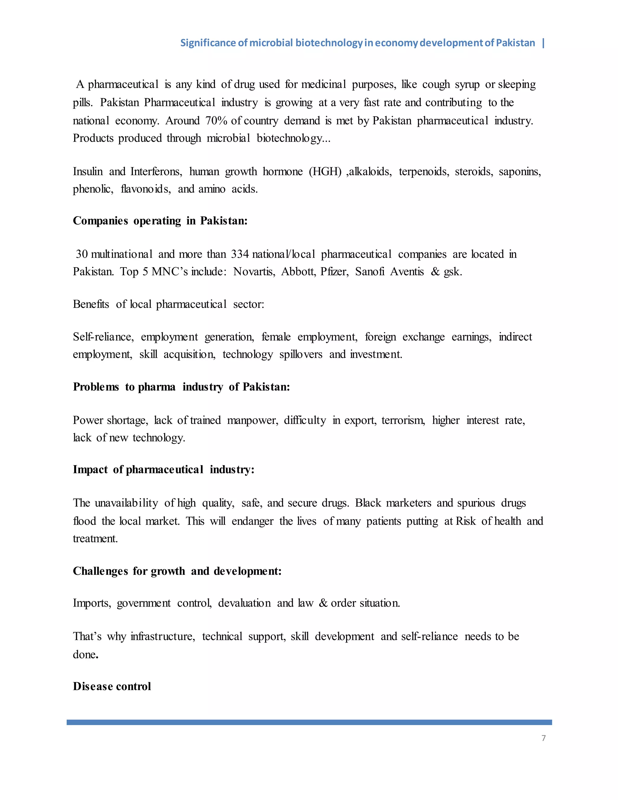 Significance of microbial biotechnology in economic development of ...