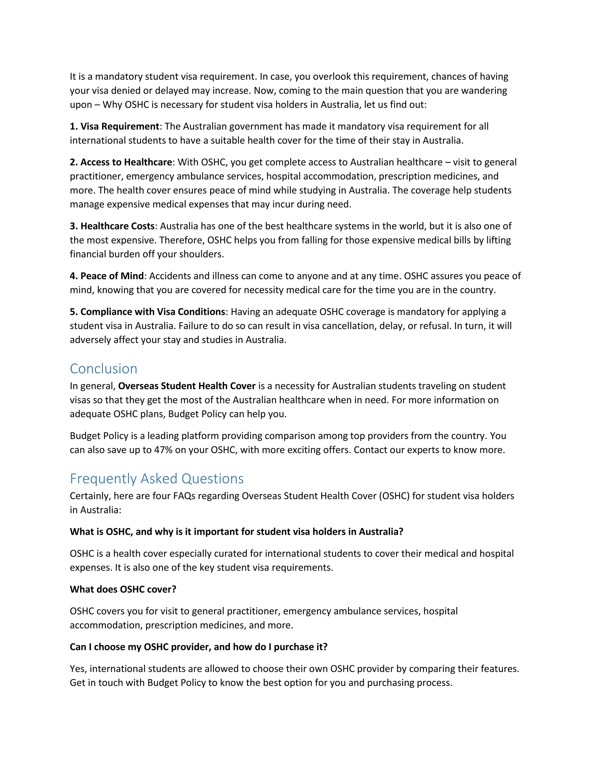 Significance of OSHC for Australian Student Visa Holders.docx