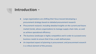 Significance of Procurement Research - Aranca | PPT