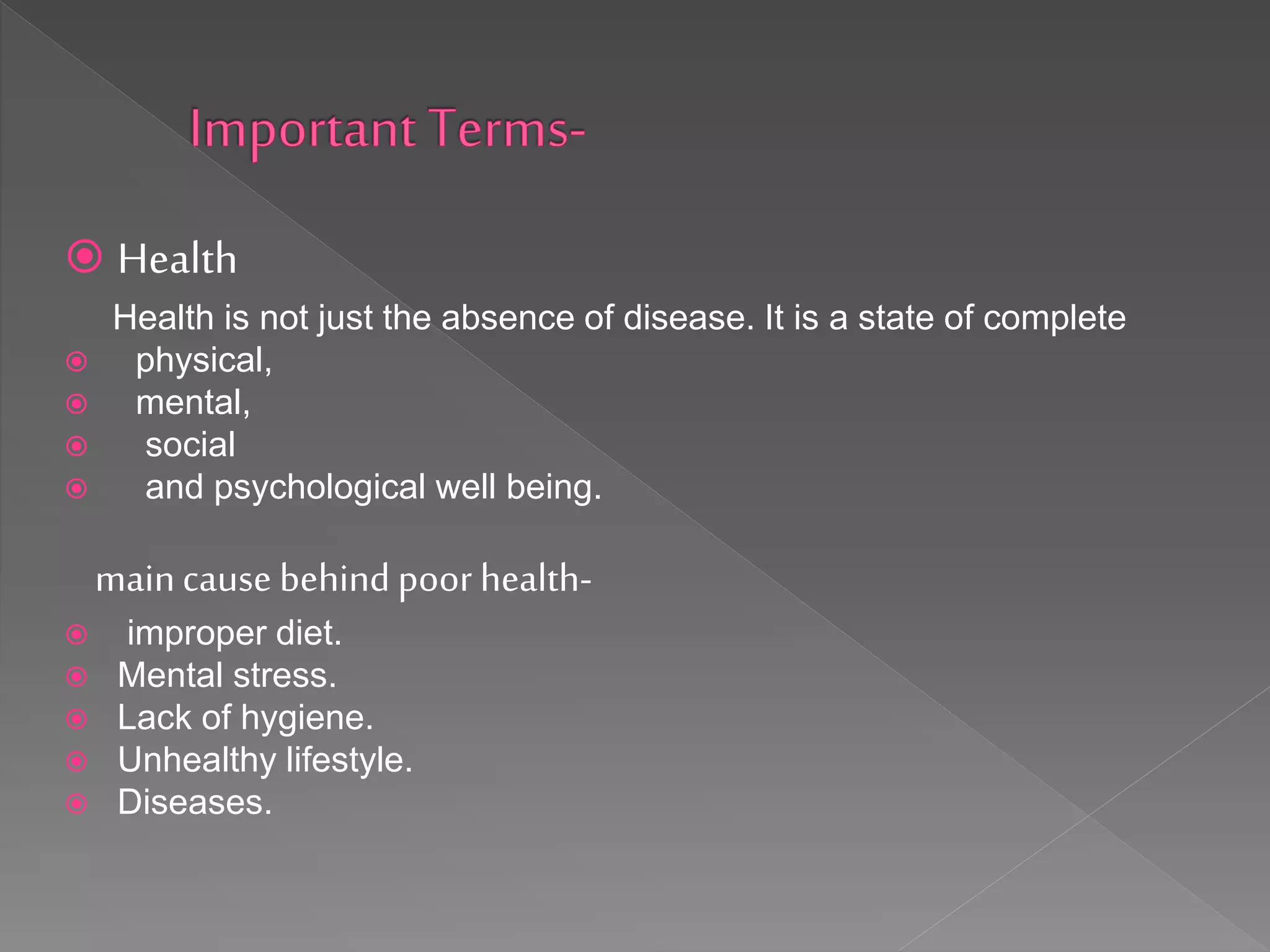 Significance of public health and hygiene | PPTX