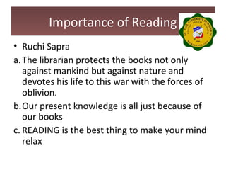 Significance of reading | PPT