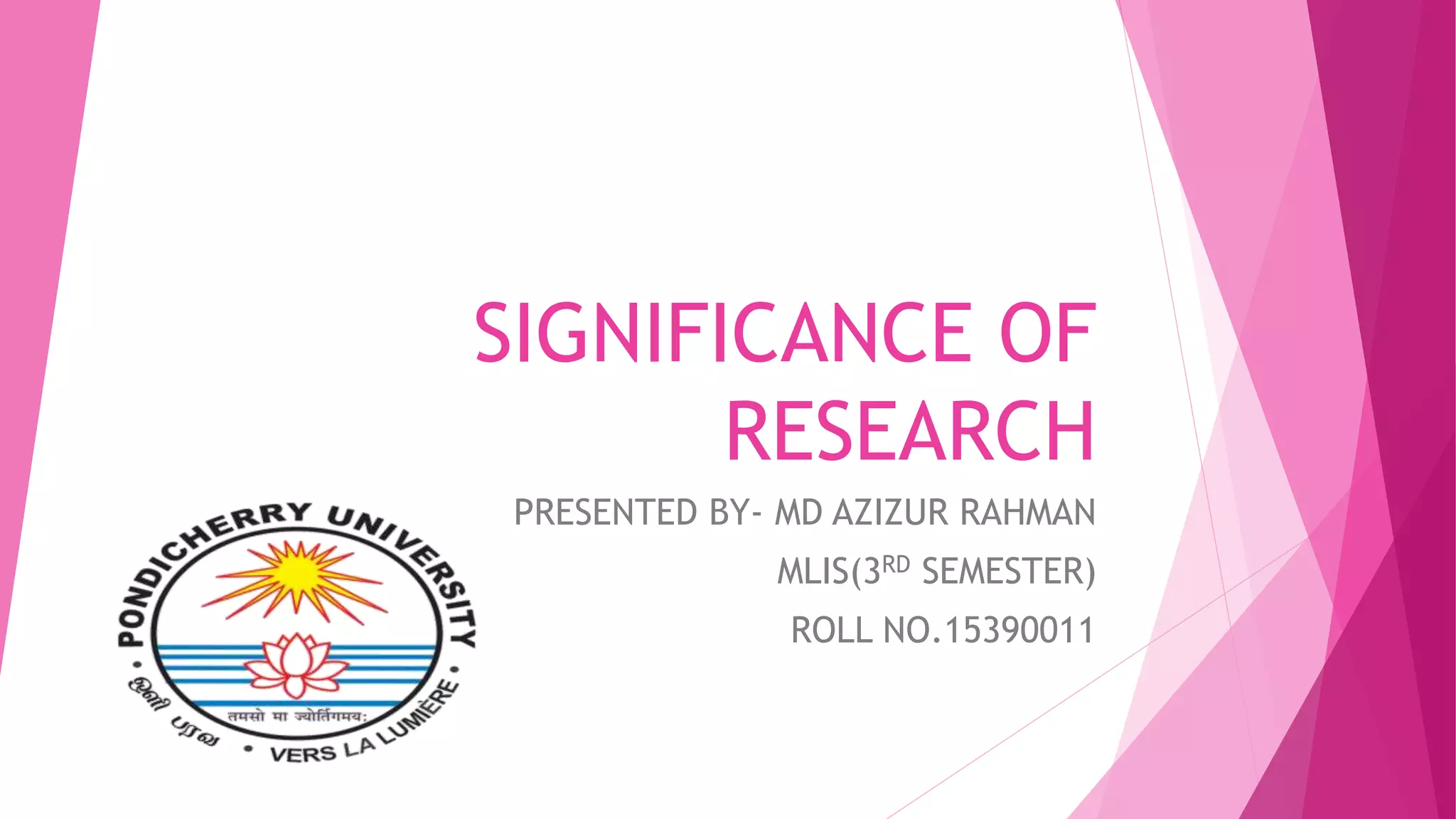 Significance of research | PPTX