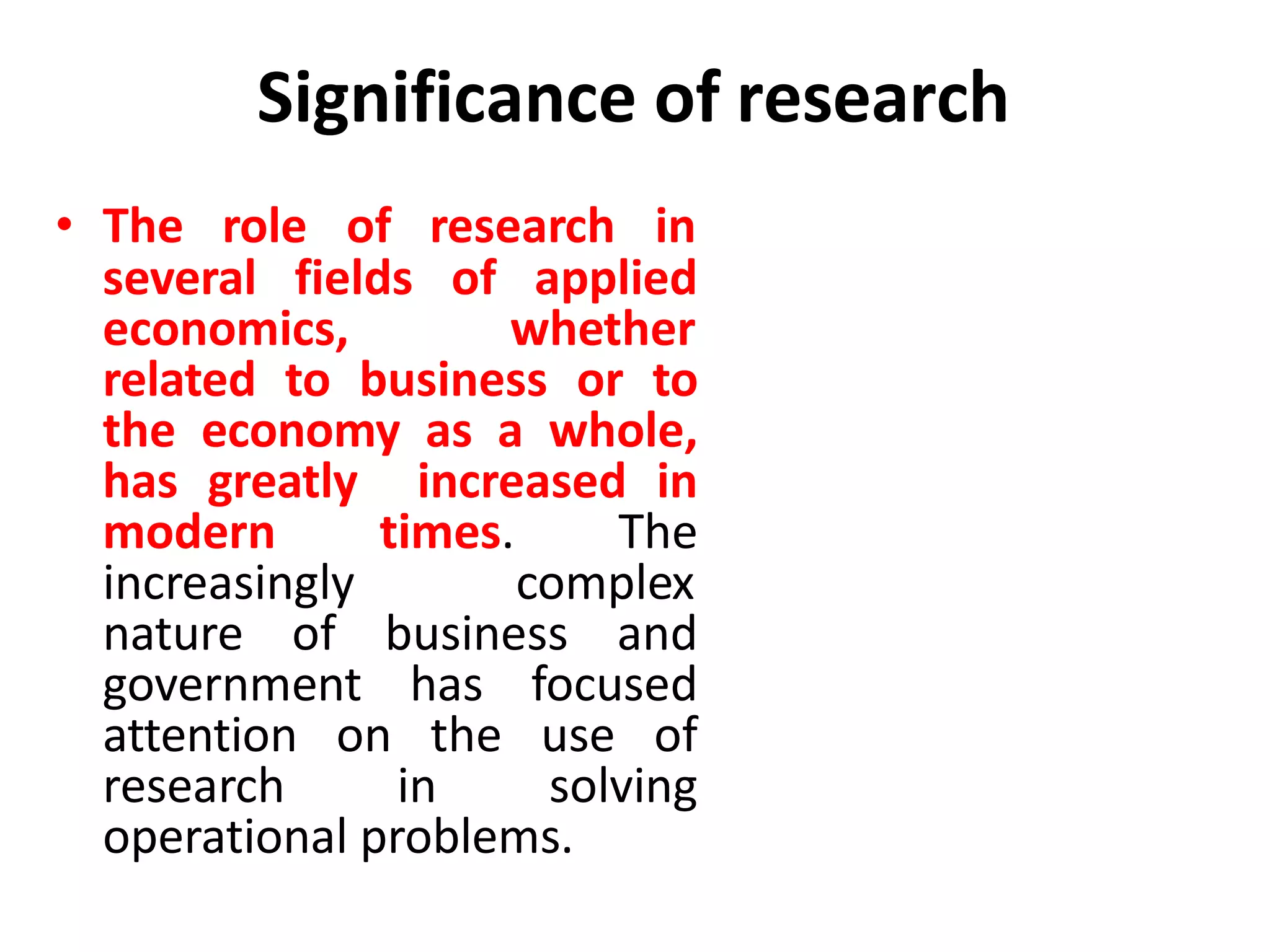 Significance of research | PPT