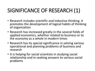 Significance of Research | PPTX