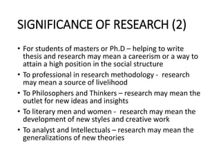 Significance of Research | PPTX