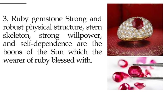 Significance of Ruby Gemstones in Astrology | PPT