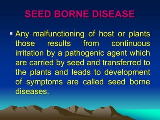 Significance of seed borne diseases on crop production in bangladesh | PDF