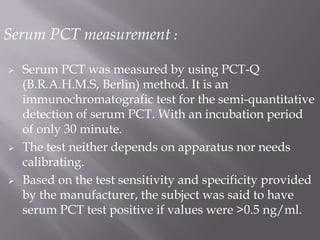 Significance of serum procalcitonin in sepsis | PPTX