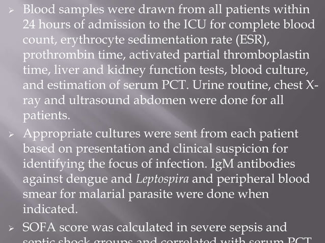 Significance of serum procalcitonin in sepsis | PPTX