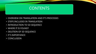Significance of shine dalgarno sequence | PPTX