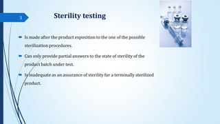 Significance of sterility testing | PDF