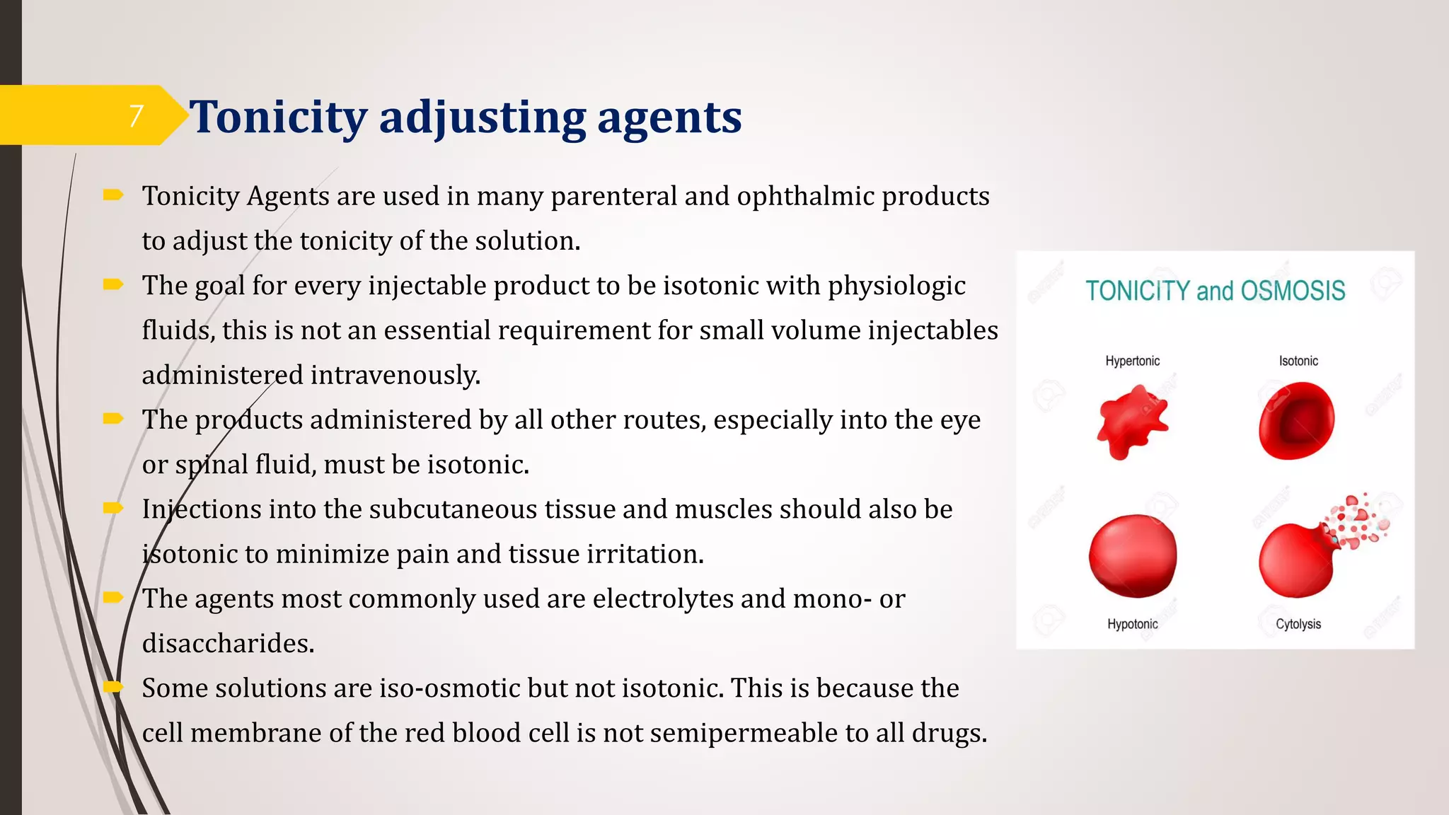 Significance of tonicity adjustment | PDF