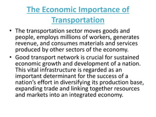 Significance of transportation | PPTX