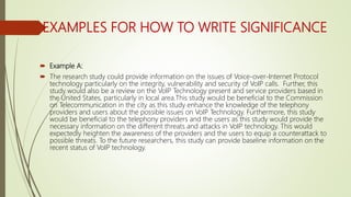 Significance of thesis | PPTX
