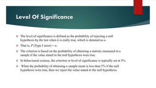 Significance test | PPTX