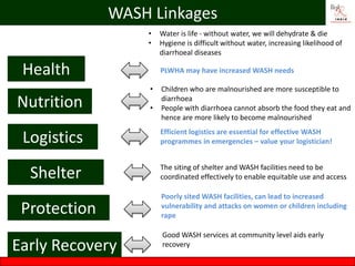 Significance wash as a sector of humanitarian response 1 | PPTX
