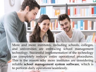 Significant Benefits of School Management System | PPT