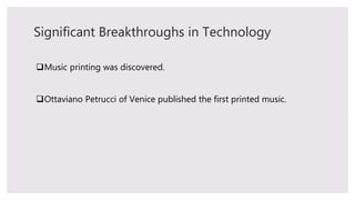 Significant Breakthrough in Renaissance Period | PPTX