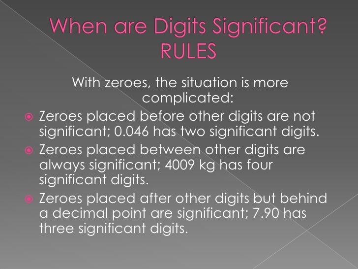 Significant digits