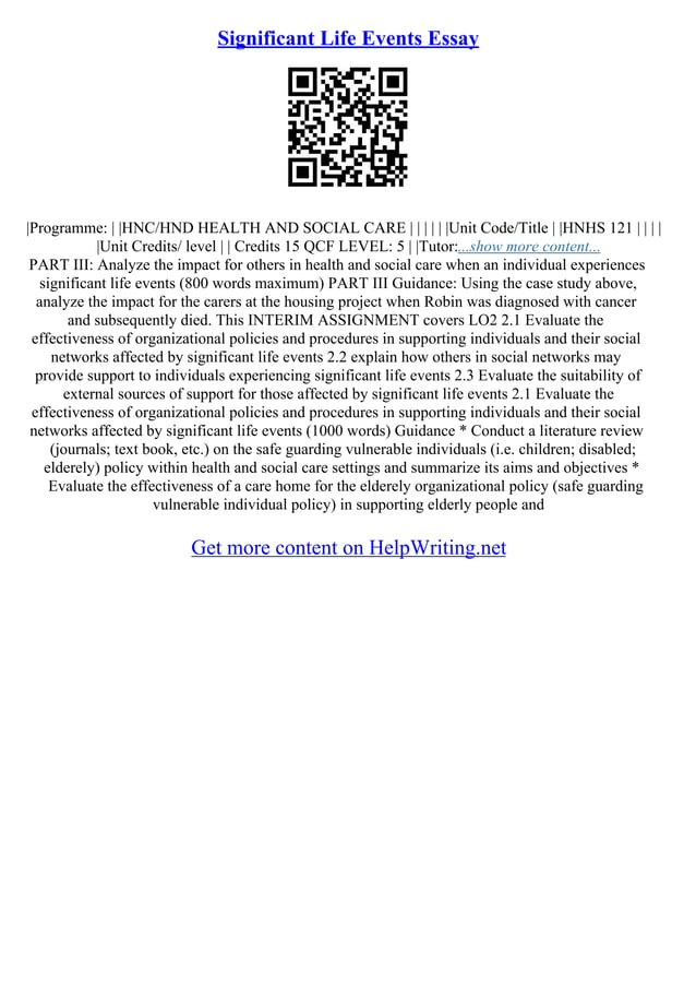 Significant Event Essay | PDF