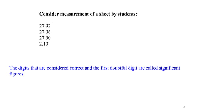 Significant figures | PPT