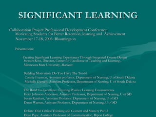 Significant Learning | PPT