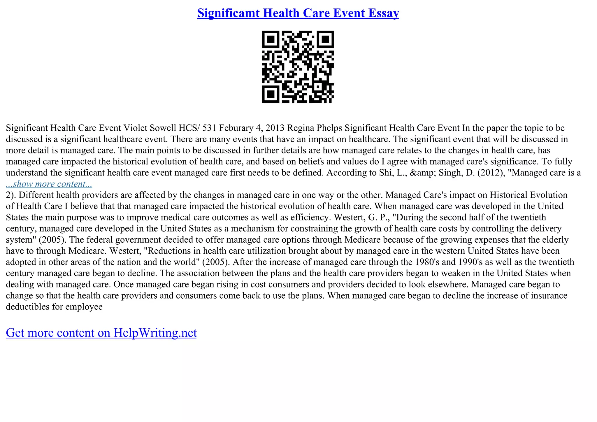 Significant Life Event | PDF