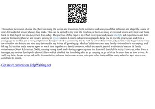 Significant Life Event | PDF
