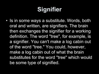 Signified Signifier Tree