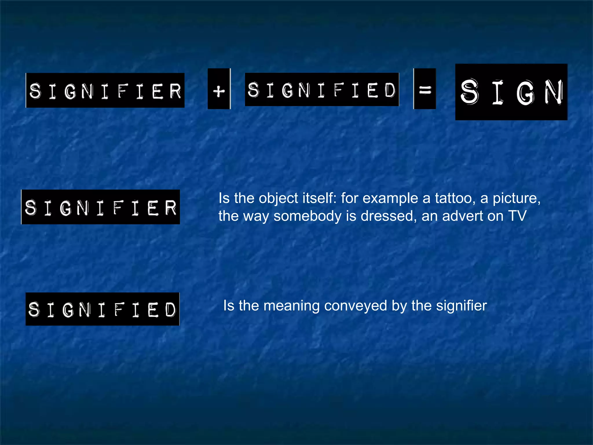 Signifier and Signified | PPT