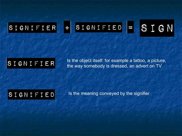 Signifier and Signified | PPT