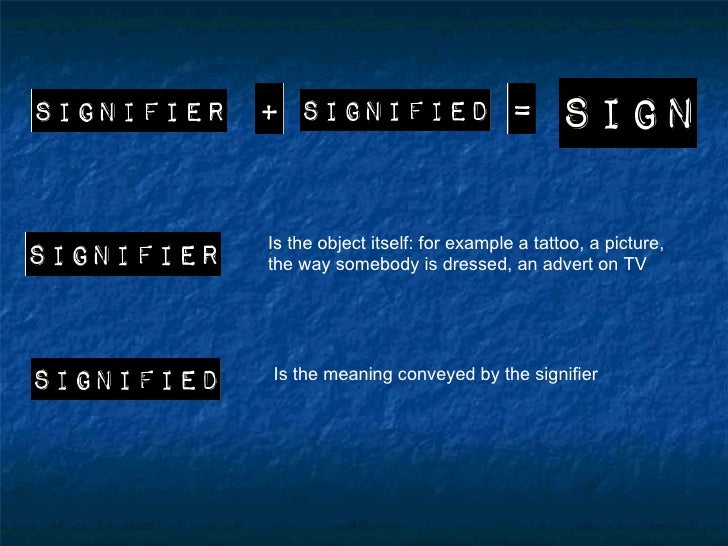 Signifier And Signified signifier-and-signified