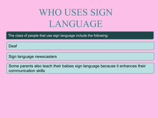 Sign language ppt | PPTX
