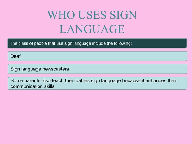 Sign language ppt | PPTX