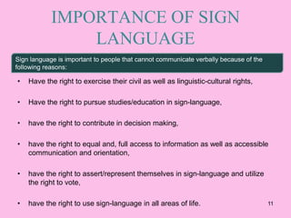 Important Sign Language