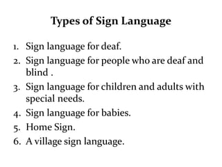 Sign language | PPTX