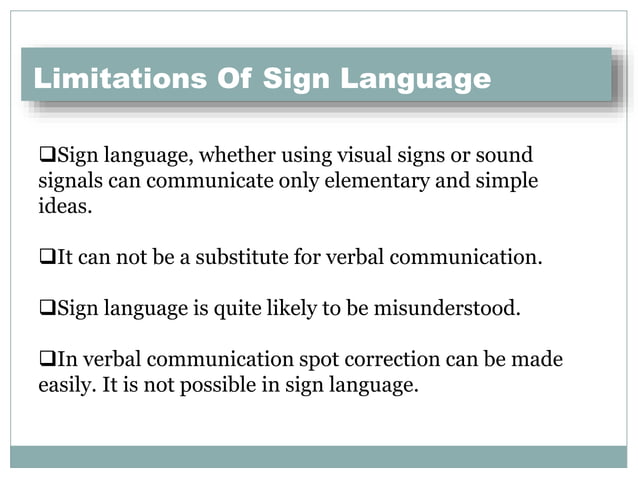 Sign Language Presentation ,its merits,demerits, | PPT