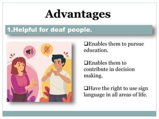 Sign Language Presentation ,its merits,demerits, | PPTX