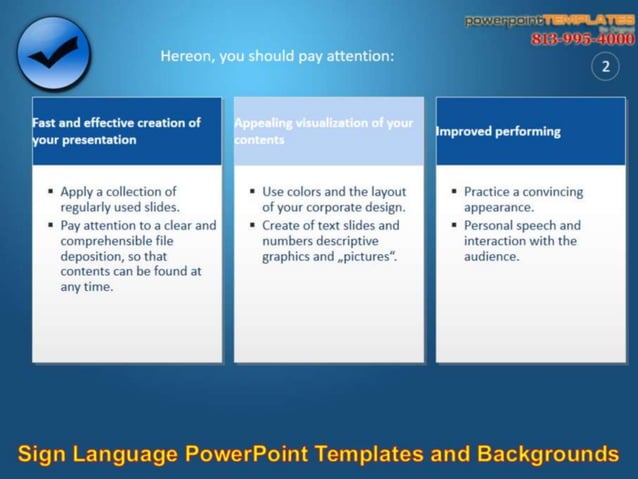 Sign Language PowerPoint Templates and Backgrounds | PPTX