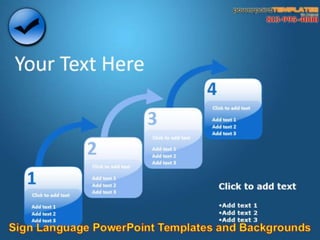 Sign Language PowerPoint Templates and Backgrounds | PPT