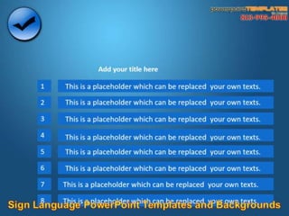 Sign Language PowerPoint Templates and Backgrounds | PPTX