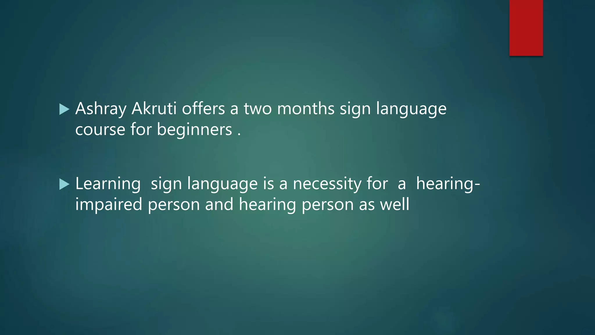 Sign language ppt | PPTX