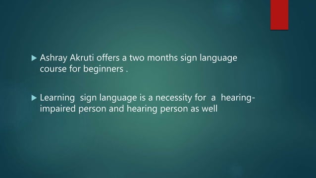Sign language ppt | PPTX